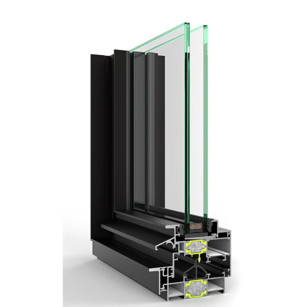 W540 Ανοιγόμενη μπαλκονόπορτα με παντζούρι ΜΗ θερμοδιακοπτόμενη ...